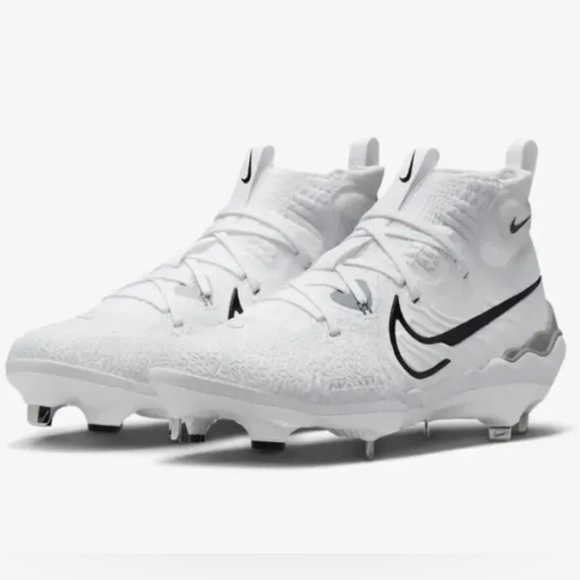 Nike | Shoes | Mens Nike Alpha Huarache Nxt White Metal Baseball Cleats ...